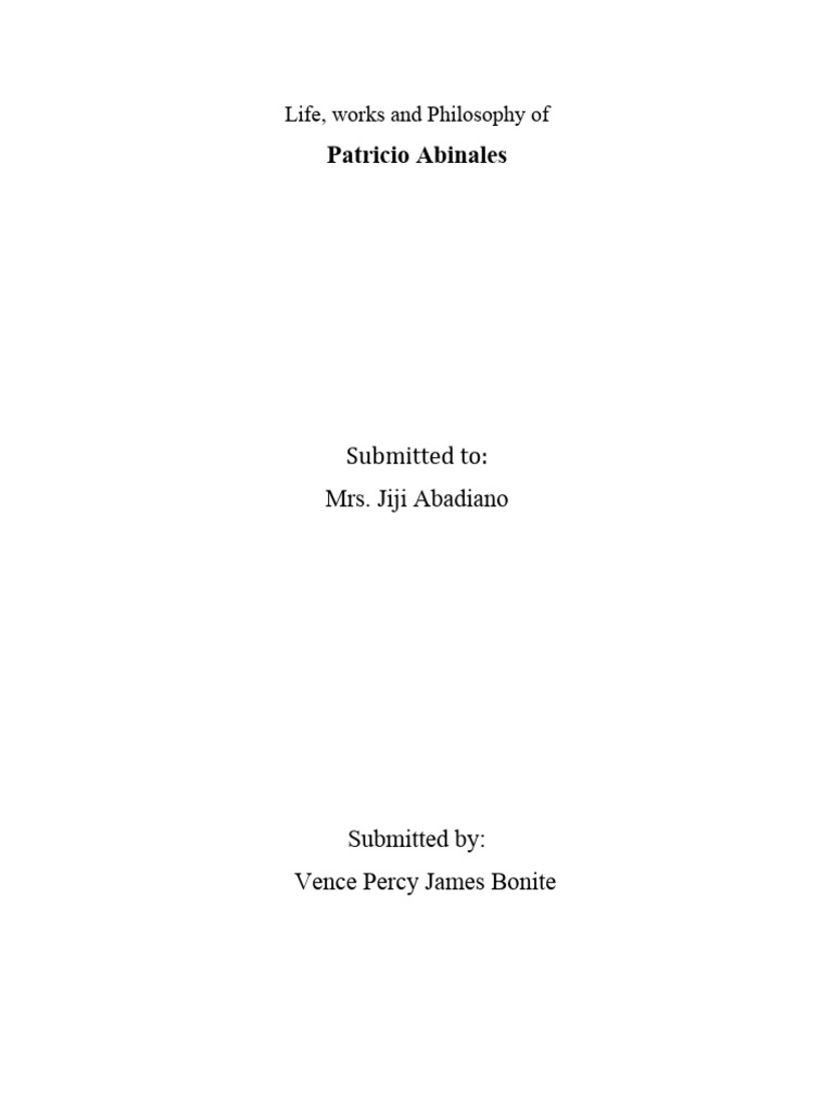 Patricio Abinales Philosopher Info Paper | PDF | Identity (Social ...
