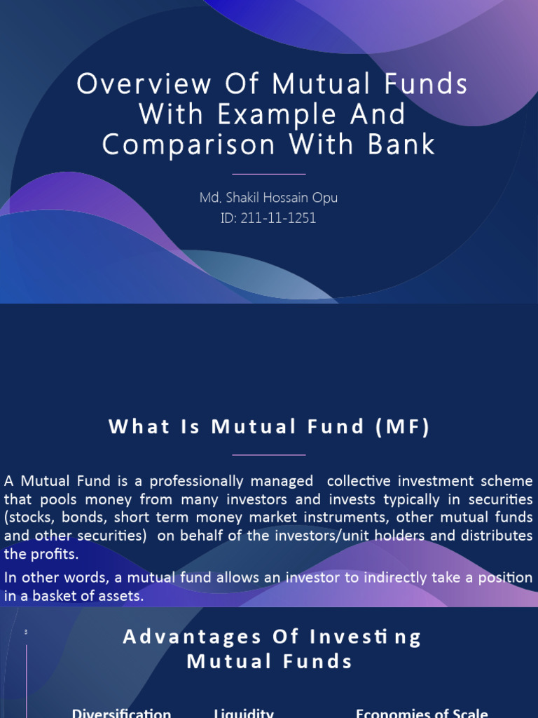 Overview of Mutual Funds With Example and Comparison | PDF | Investment ...