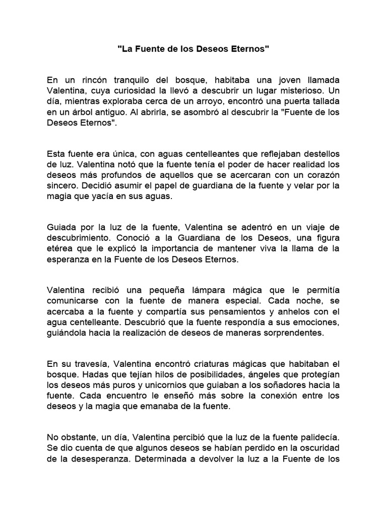 La Fuente de Los Deseos Eternos | PDF
