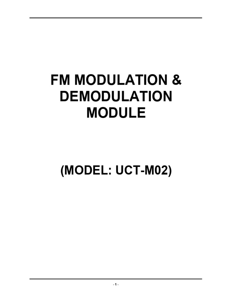 Experiment 5 | PDF | Detector (Radio) | Frequency Modulation