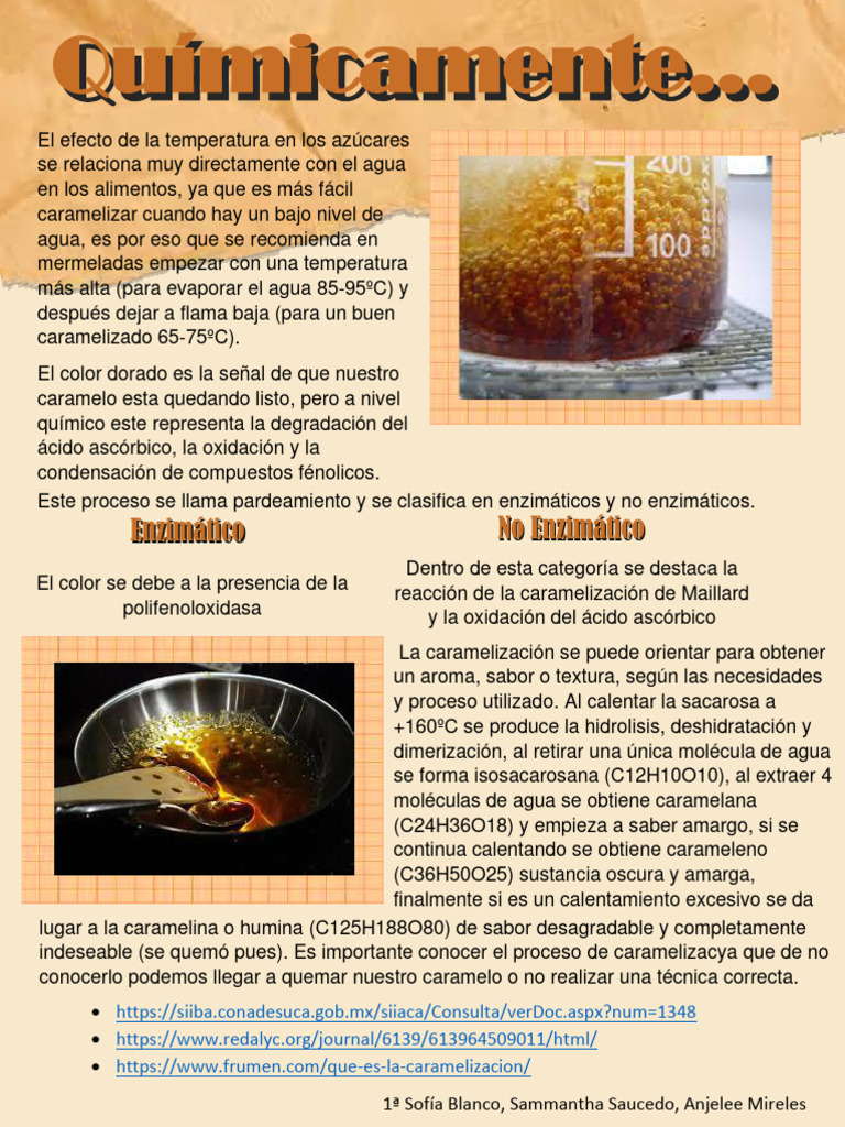 la caramelización | PDF | Caramelo | Azúcar