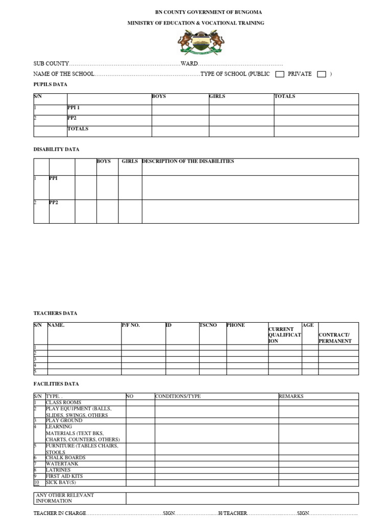 Data Form Ecde | PDF | Sports & Recreation