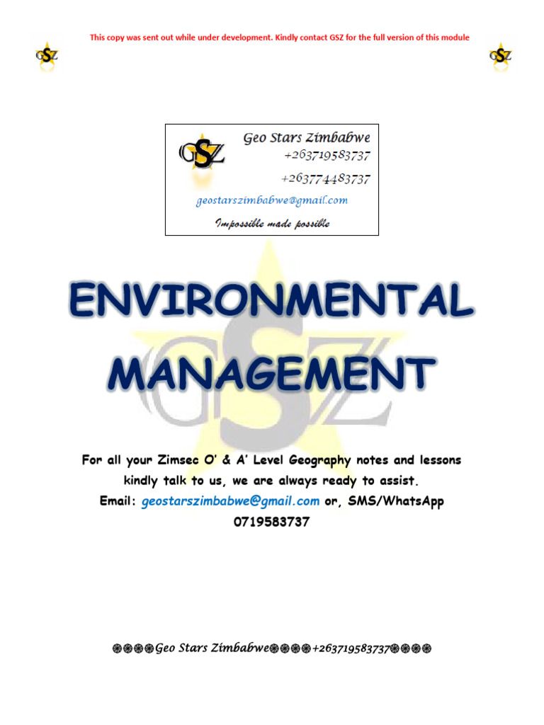 Environmental Management Notes | PDF | Environmental Impact Assessment ...