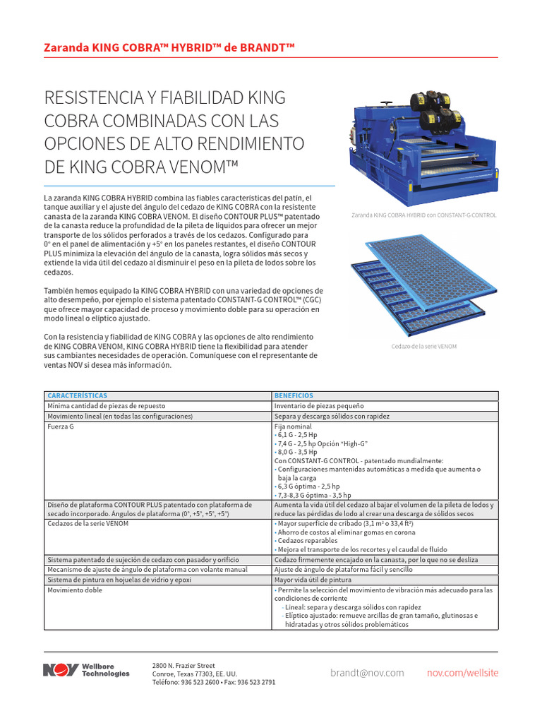 BRANDT KING COBRA HYBRID Shaker Flyer ES | PDF
