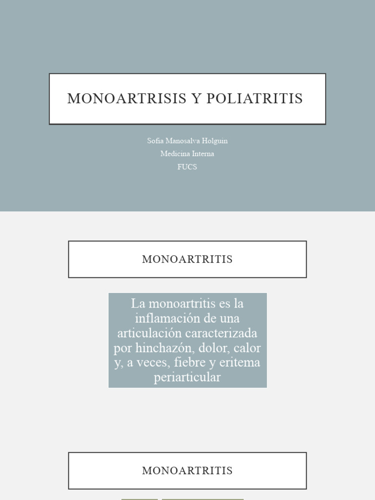 Mono Art Rosis | PDF | Artritis Reumatoide | Artritis