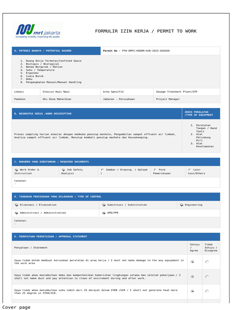 Permit To Work | PDF