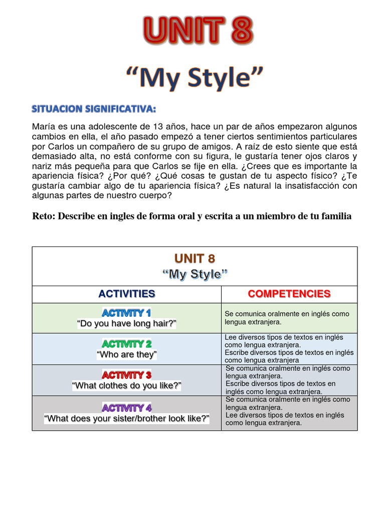 1_UNIT_8_ACTIVITY_1_Do_you_have_long_hair | PDF | Idioma en Inglés ...