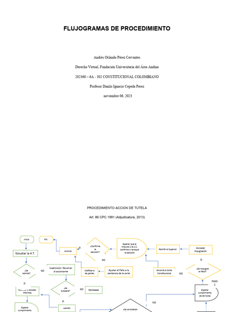 Flujogramas de Procedimiento Constitucional | PDF | Debido al proceso | Derecho Constitucional