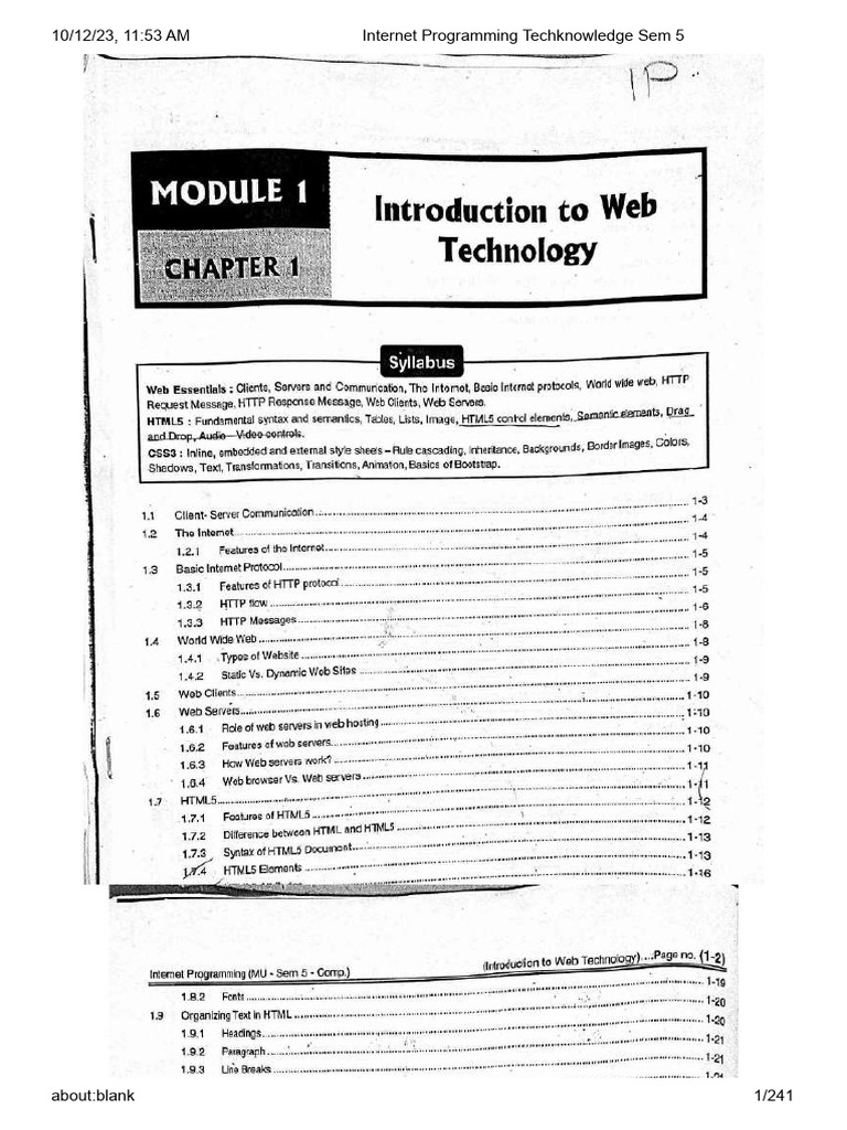 Web Technology Techneo Sem 5 | PDF