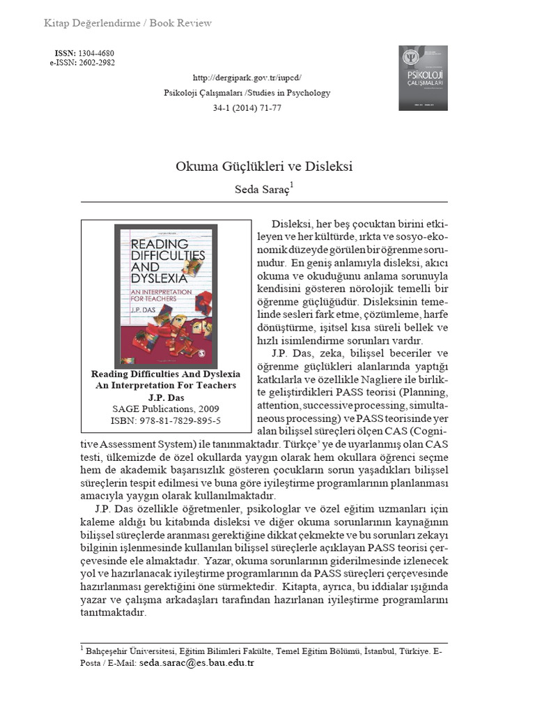 Okuma G - L - Kleri Ve Disleksi (#118090) - 404928 | PDF