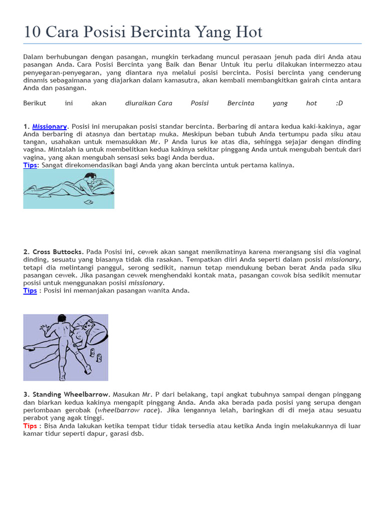 10 Posisi Cara Bercinta Yang Hot | PDF