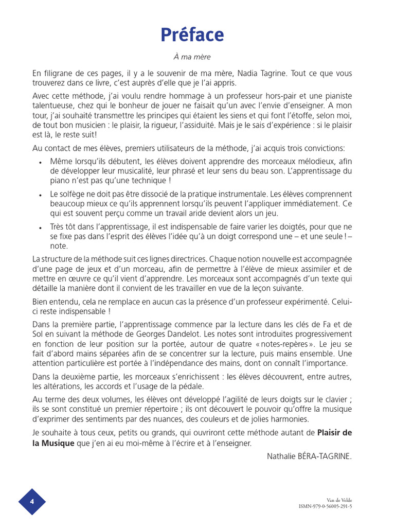 Méthode de Piano Débutant par N. Tagrine | PDF | Clef (musique ...