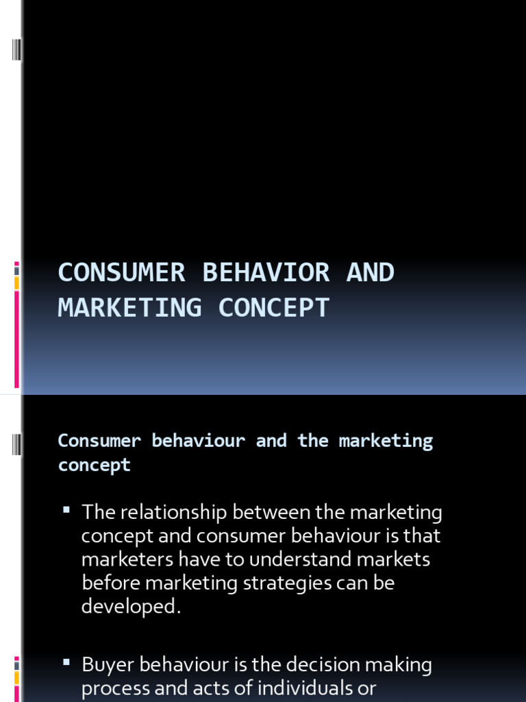 Consumer Behavior and Marketing Concept | PDF | Consumer Behaviour ...