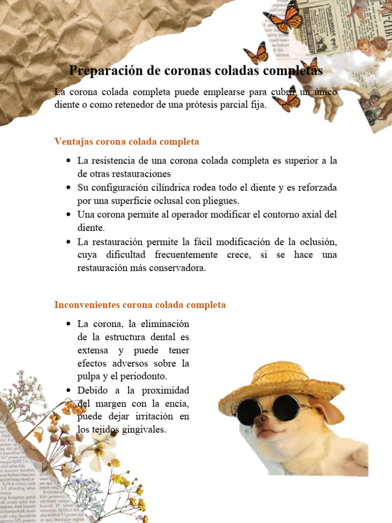 Preparación de coronas coladas completas | PDF | Dentadura postiza | Diente