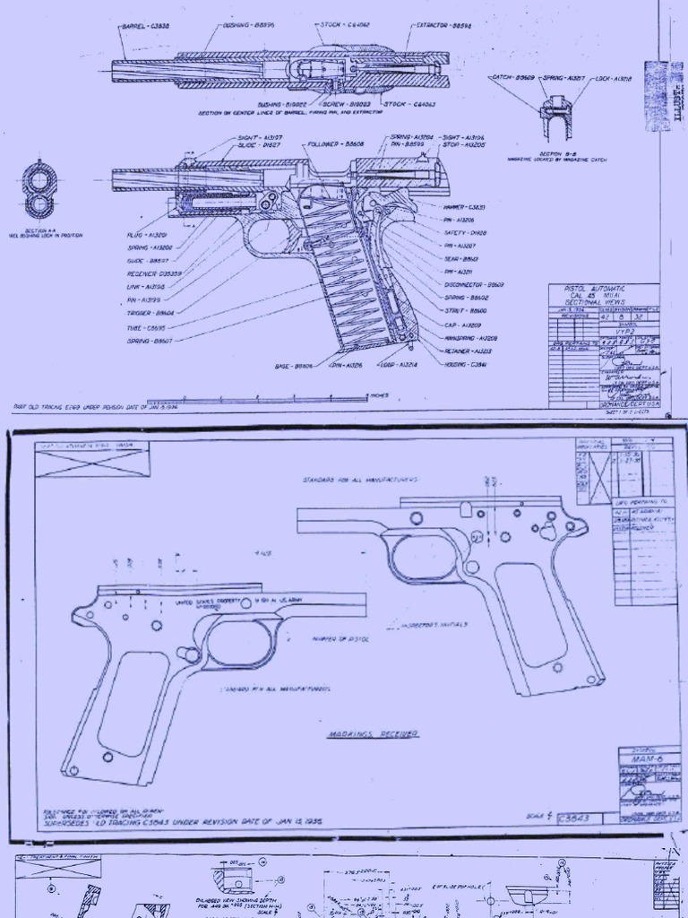 M1911 Blueprints - Scans | PDF