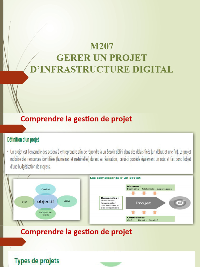 Gérer Un Projet D'infrastructure Digitale | PDF | Gestion de projet | Planification