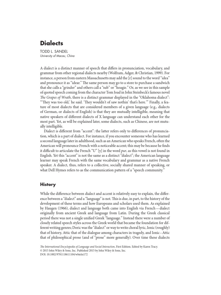 Understanding Dialects and Language Differences | PDF | Standard ...