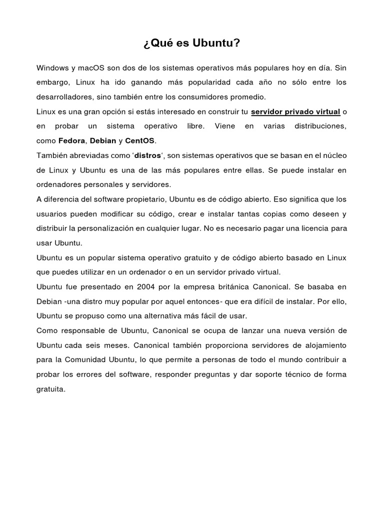 1 - Conceptos Básicos de Ubuntu | PDF | Distribución de Linux | Mac OS