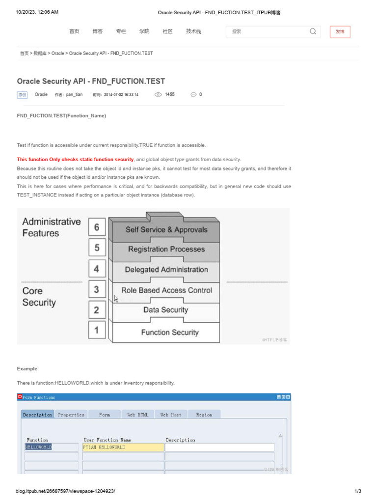Oracle Security Api Fnd Fuction Test Itpub博客 Pdf Oracle Database Databases
