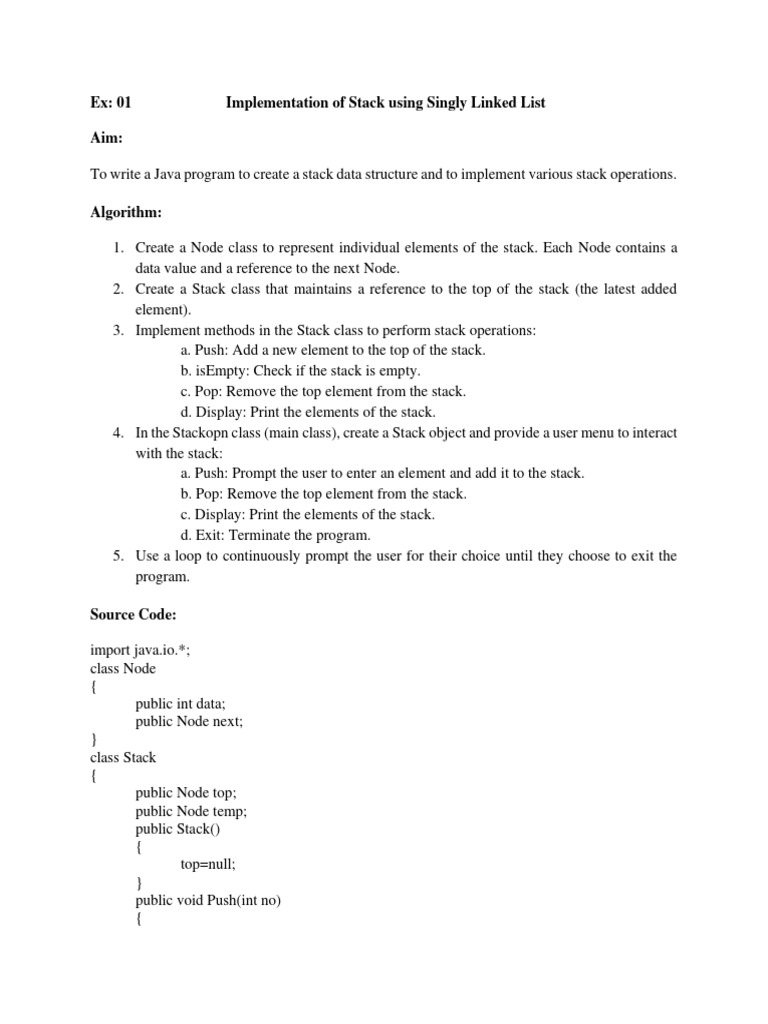 Stack Program | PDF | Computer Program | Programming Stack Program | PDF | Computer Program | Programming