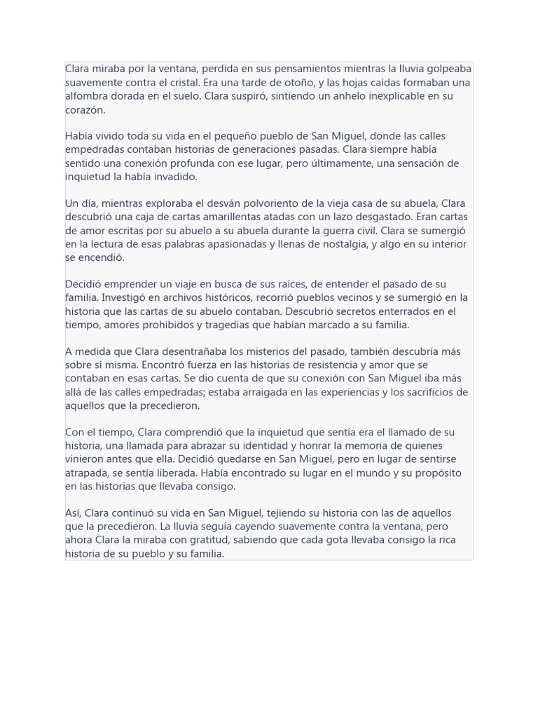 Spanish Long Story | PDF | Ficción general