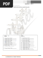Irregular Verbs Crossword Puzzle | PDF