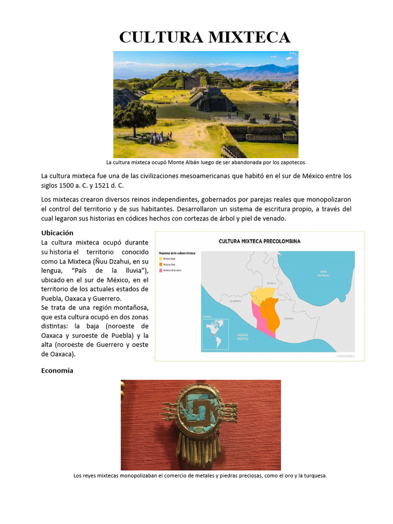 Cultura Mixteca: Historia y Sociedad | PDF | Mesoamérica