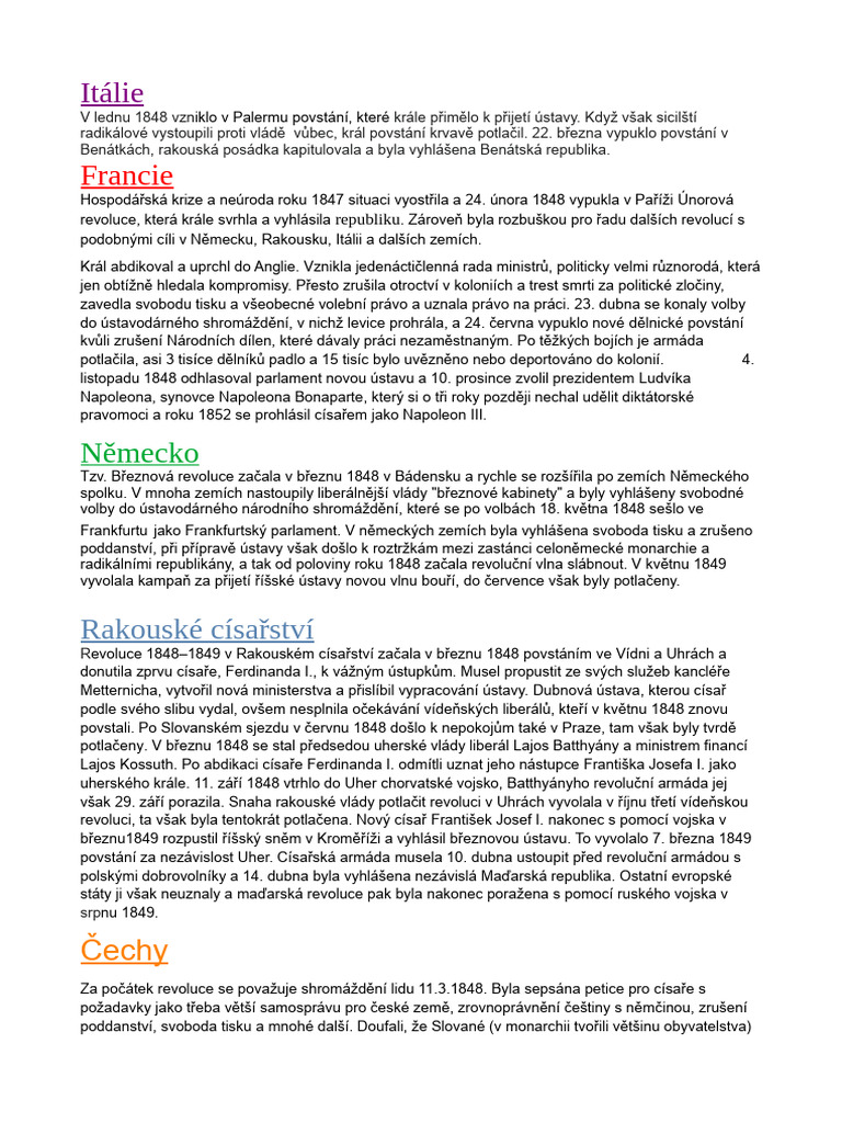 Revoluce Roku 1848 | PDF