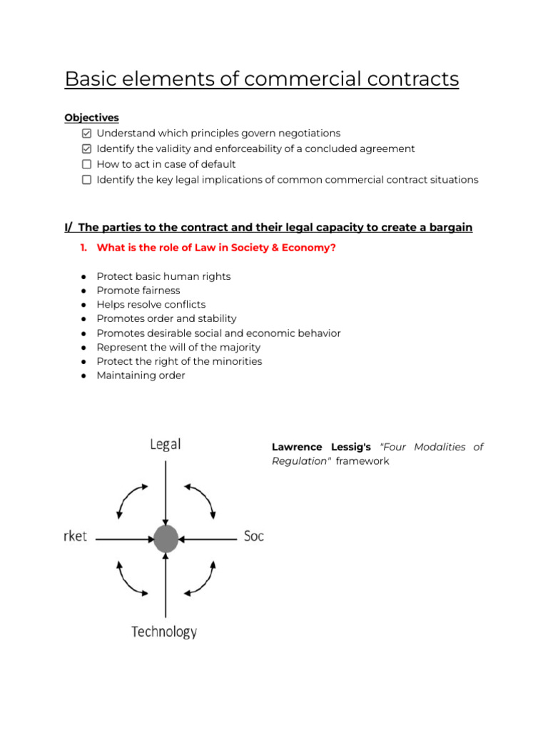 Basic Elements of Commercial Contracts | Download Free PDF | Offer And ...