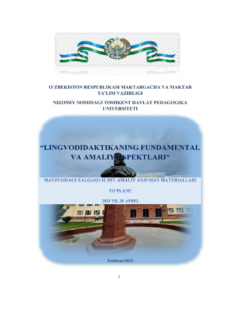 Bahriddinova Y.B. TDPU MAQOLA | PDF