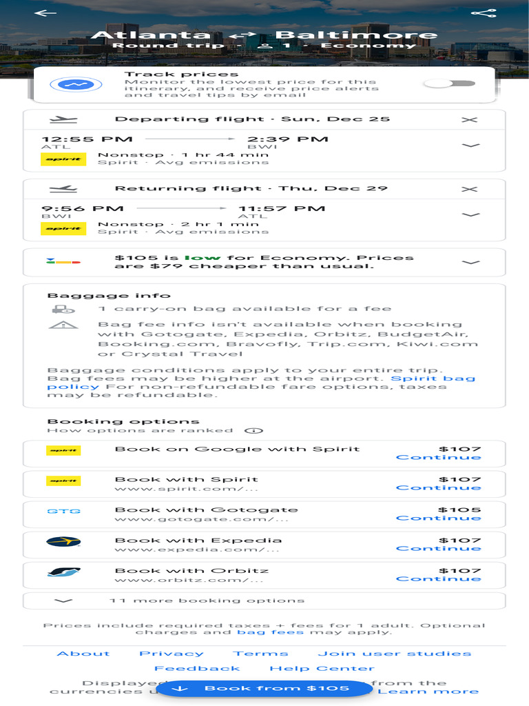 Atlanta to Washington, D.C. Google Flights | PDF