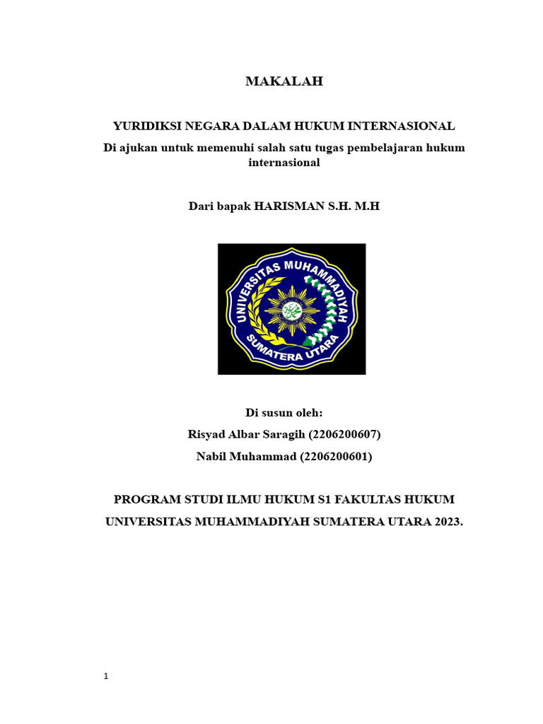 Yurisdiksi Negara Internasional | PDF