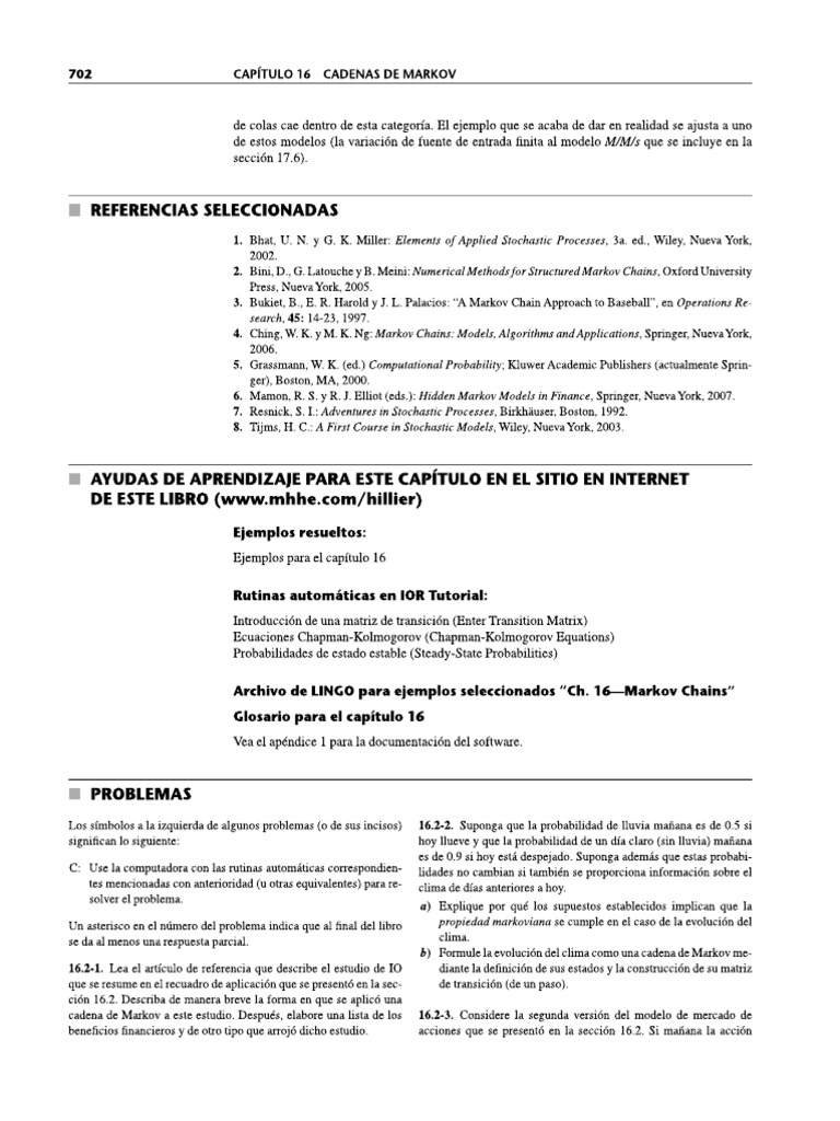 MI04 ProblemasPropuestos CMarkov | PDF