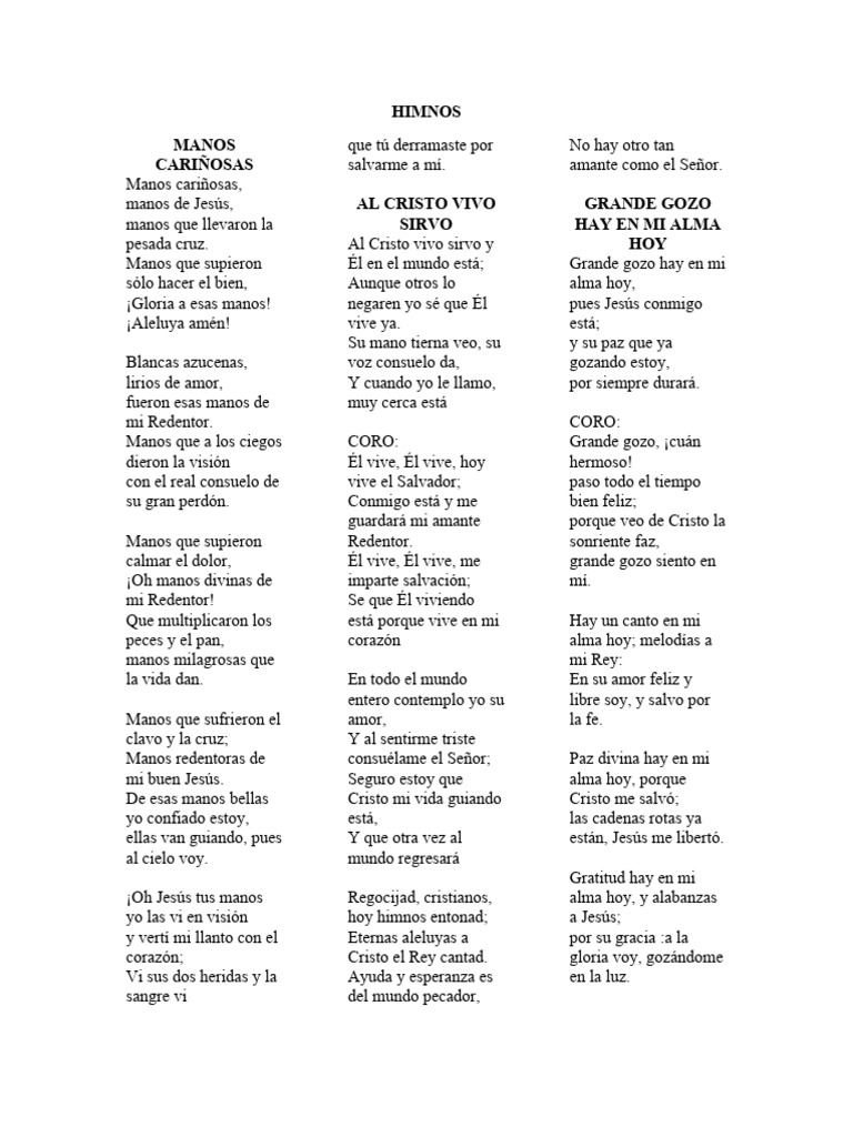 HIMNOS | PDF | Cristo (título) | Jesús
