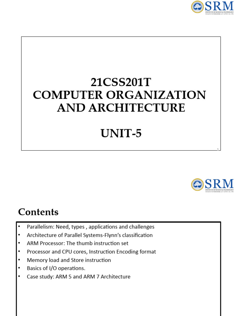 Unit V | PDF | Parallel Computing | Central Processing Unit