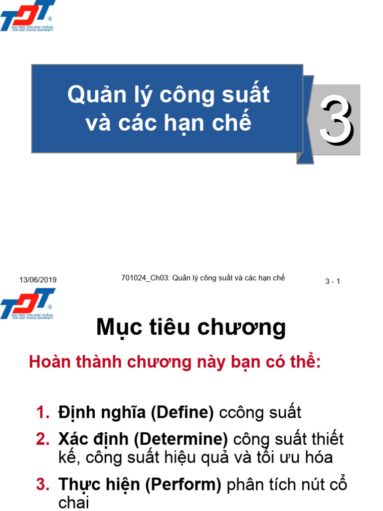 Chapter 3 Capacity and Constraint Management | PDF