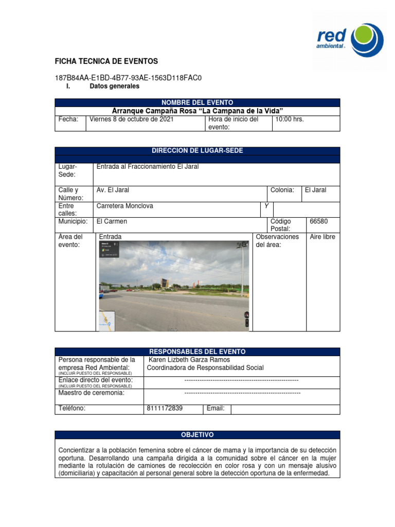 Ficha Tecnica CR El Carmen | PDF