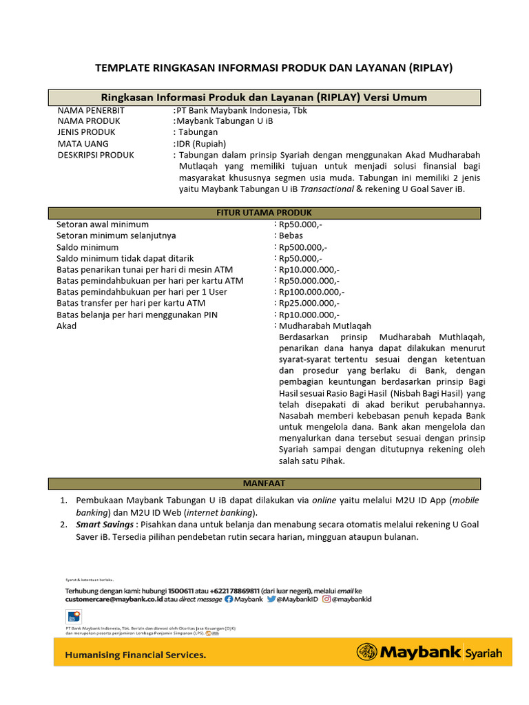 RIPLAY UMUM - Tab U Ib | PDF