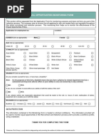 Equal Opportunities Monitoring Form | PDF