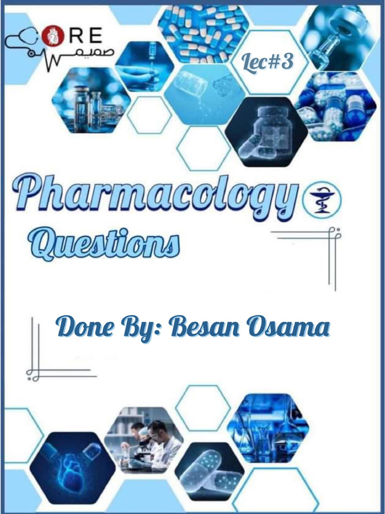 Pharma Q 3 | PDF | Receptor Antagonist | Agonist