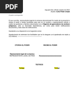 Ejemplo de Carta Poder con Testigos | PDF