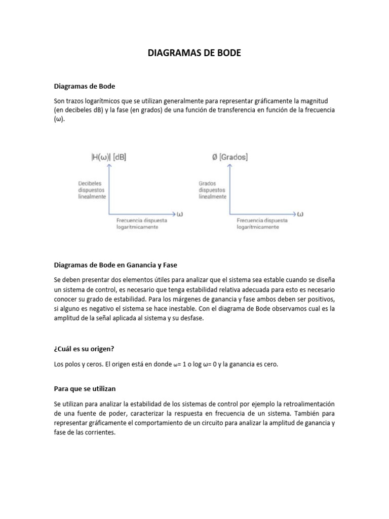 Diagramas de Bode: Polos y Ceros | PDF | Ingeniería Electrónica ...
