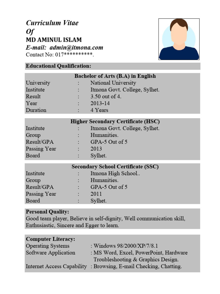 Proffessional CV Format Tech Bangla Unlimited | PDF | Software | Computing