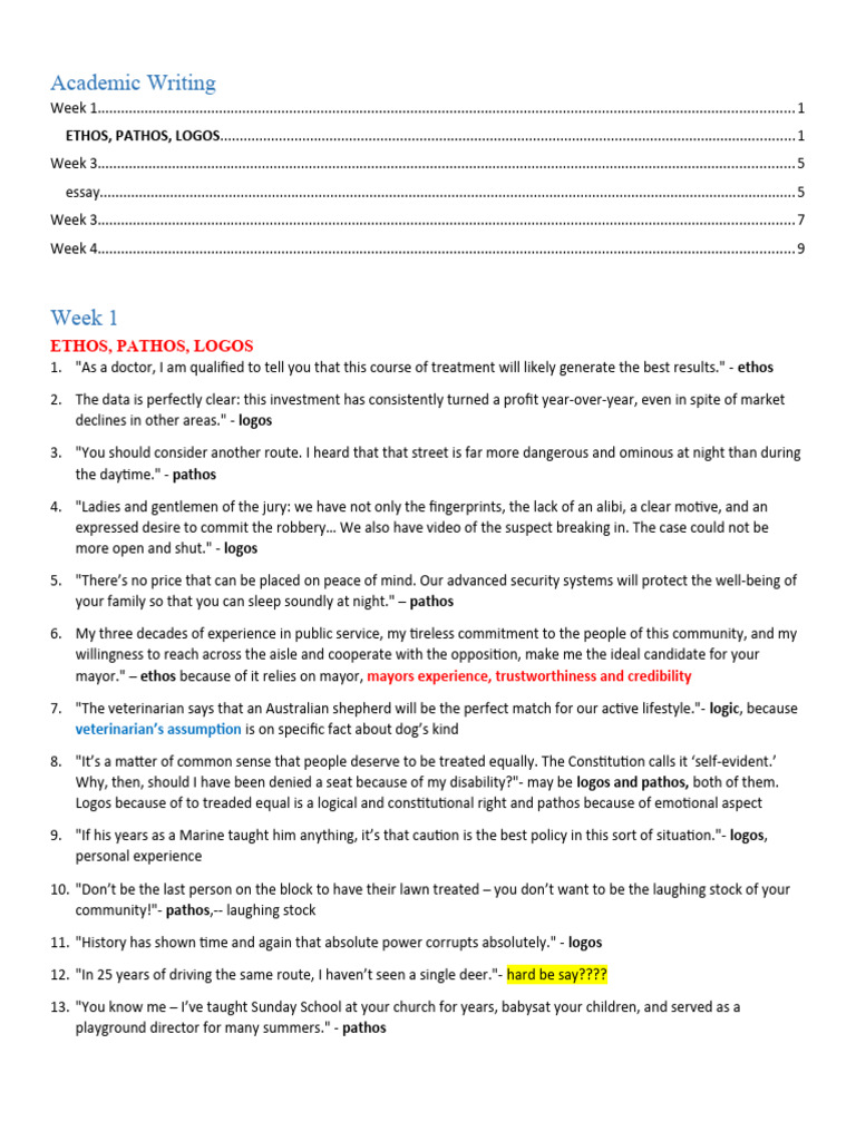Academic Writing | PDF | Credibility | Logos