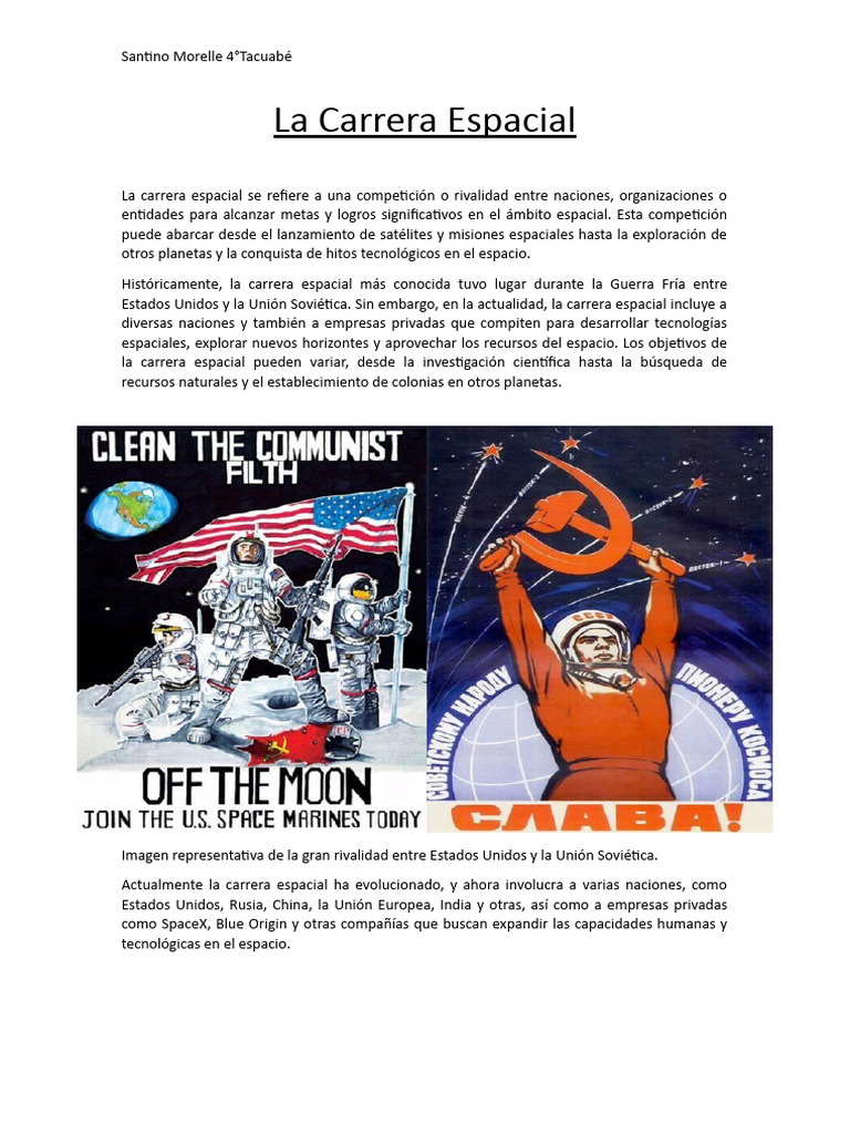 La Carrera Espacial | PDF | Neil Armstrong | Programa Apolo