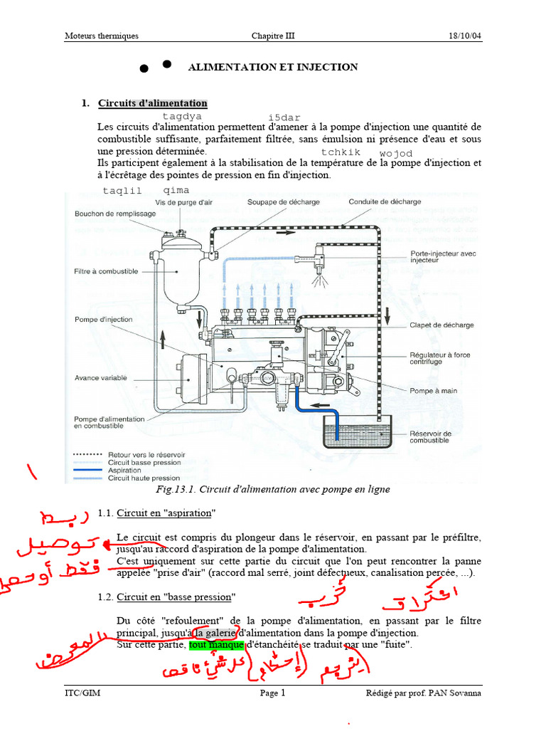 Cours13[1]_2 | PDF | Injection (moteur) | Piston