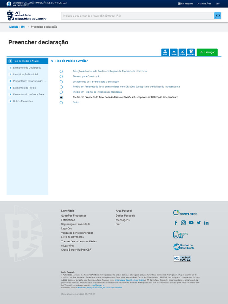 Modelo 1 IMI: Instruções de Preenchimento | PDF