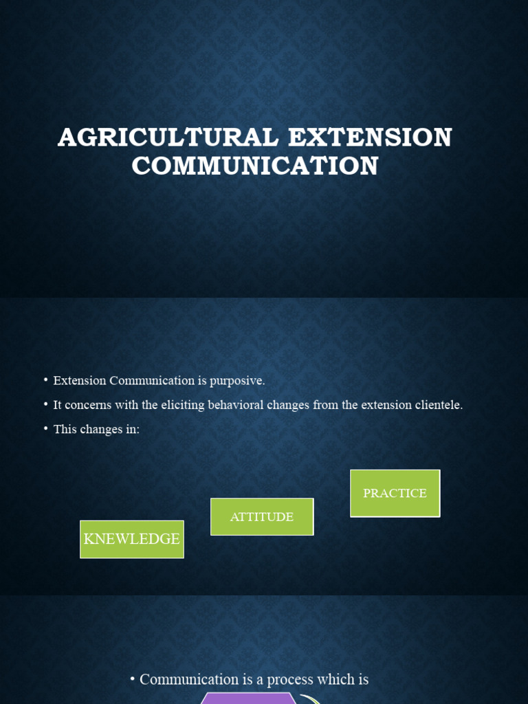 Agricultural Extension Communication | PDF | Communication | Social Media