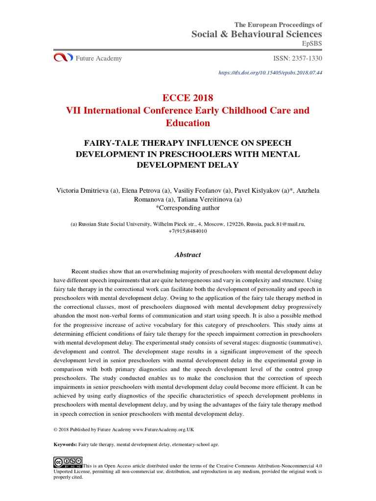 Fairy Tale Therapy Boosts Speech in Delayed Preschoolers | PDF | Speech ...