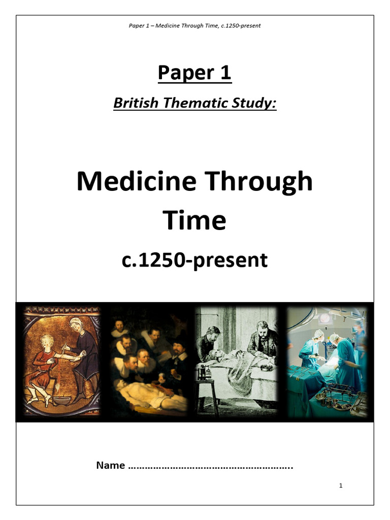Paper 1 - Medicine Through Time - Revision Book | PDF | Medicine | Hospital